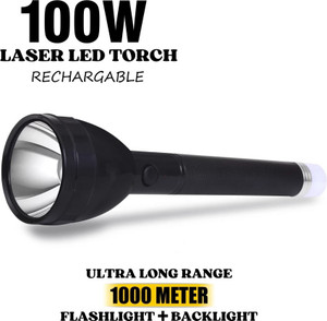 FIRSTLIKE Lithium Battery Long Range Led torch Light With Emergency ...