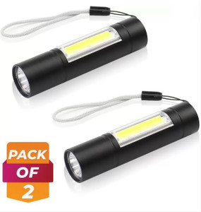 FLENIX RECHARGEABLE LED METAL TORCH with SOS Function, 25W Laser 500mAh ...