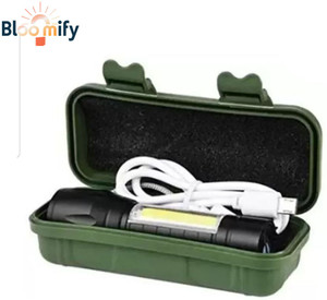 BloomiFy BMT-M2 Waterproof Rechargeable Mini Metal Torch - Pocket-Sized ...