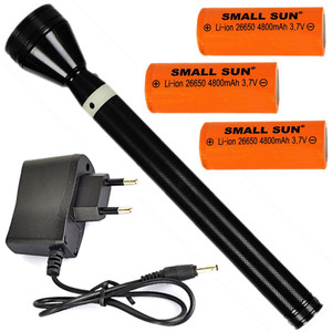 SMALL-SUN Heavy Duty Long Range Rechargeable 3 Modes LED Flash Light ...