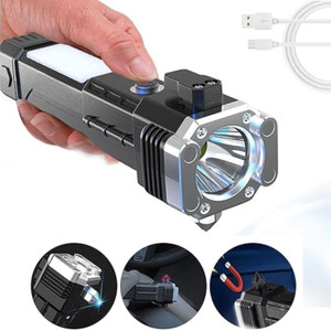 RECTITUDE Hummer Torch Rechargeable LED Flashlight Long Distance Beam ...