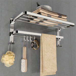USF New Look Stainless Steel 304 Grade Dual Folding Towel Rack for ...