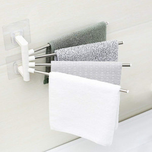 SaKha Stainless Steel 180 Rotating Towel Rod Kitchen Sink Basin Napkin ...