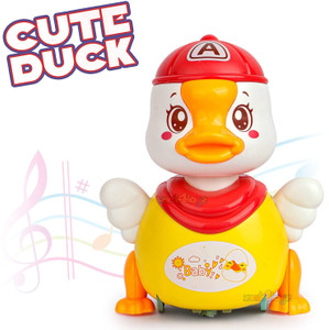 mega star Musical Toy Battery Operated Music Dance Spin Duck - Musical ...