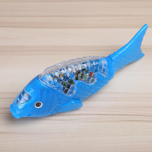 QBIC Electric fish toy with 3D lights / Tail Wiggling moving fish Toy ...