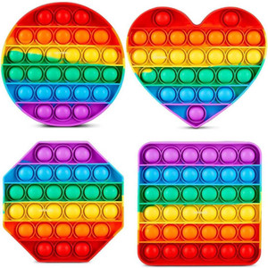 little toys pop it Fidget Toys, Rainbow pop it puppets,( 6 Design & Any ...