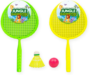 RATNA'S Tini Mini Jungle Badminton Racket Set with 1 Ball & 1 Cock ...