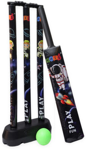 Paper Moon Kids Bat Ball Space Theme Cricket Play Set for Boys & Girls ...