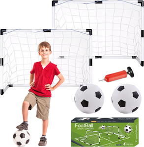 HASTHIP Football Goal Assembly Set with Inflatable Ball for Outdoor ...