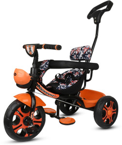 Dugri Tricycle for kids with Safety Harness Kids N-1 Orange Tricycle ...