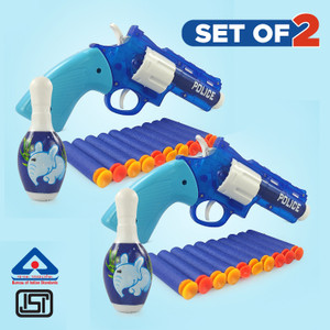 NHR Blaster Police Gun for Kids, 10Darts and Target Blaster Gun for ...