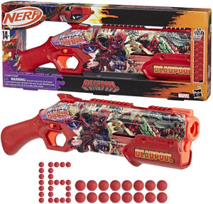 Nerf Marvel Deadpool Blaster and 16 Accu-Rounds Guns & Darts - Marvel ...