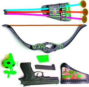Dynamic Retail Global Gun Toys for Boys With Bullets, Archery Bow ...