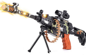 AS TRADERS Machine Gun Toy with light and sound for kids 65 Guns ...