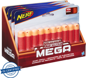 Nerf Darts 10-Pack Refill for Mega Blasters,Official Mega Darts Darts ...