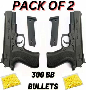 weezly Pistol Toy P729 Pull Back BB Gun for Kids Pack of 2 with 400 ...