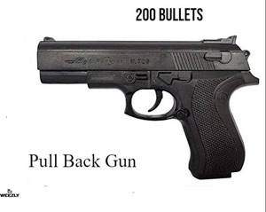 weezly TOY GUN Pull Back BB Gun Pistol Bullet Gun with 200 Bullets Guns ...