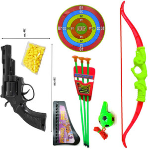 Dynamic Retail Global Gun Toys for Boys With Bullets, Archery Bow ...