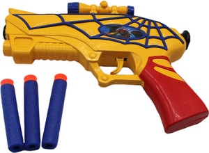 neoinsta shopping Medium size plastic Spiderman gun with 3 soft bullets ...