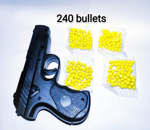 CUBEx Mouser gun for kids , with 240 bullets, 12 round fire , pubg ...