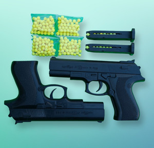 WHEELSQUARE BB bullet gun (pack of 2 gun) with pull back loading gun ...