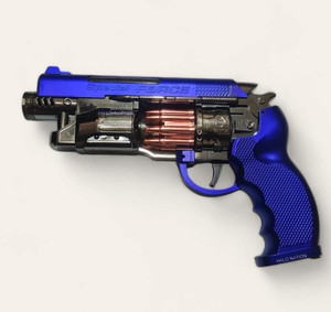 HALO NATION Luxury Metallic Pistol Toy Light Music Gun, Moving Barrel ...