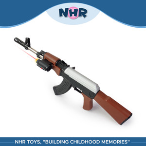 NHR Toy Gun with laser light and 500 6mm Bullets (24-inch) (Multicolor ...