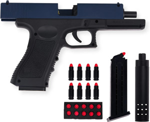 GEX Kids Toy Gun| Soft Bullets Pistol | Pull Back Action Ejecting ...