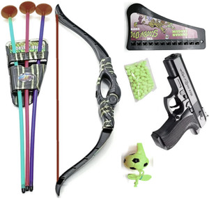Dynamic Retail Global Gun Toys for Boys With Bullets, Archery Bow ...