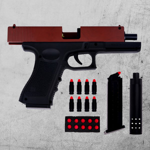 GEX Kids Toy Gun| Soft Bullets Pistol | Pull Back Action Ejecting ...