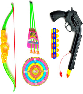 Dynamic Retail Global Gun Toys for Boys With Bullets, Archery Bow ...