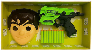 Kidzkollection Ben 10 Gun with Light Mask || Blaster Gun For Kids Darts ...
