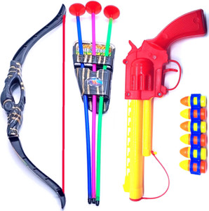 Dynamic Retail Global Gun Toys for Boys With Bullets, Archery Bow ...