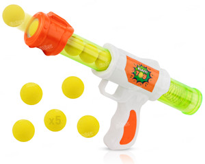 FIDDLERZ Shooting Ball Gun Air Pressure Foam Balls Shooting Gun with 5 ...