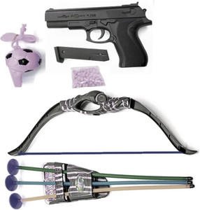 Dynamic Retail Global Gun Toys for Boys With Bullets, Archery Bow ...
