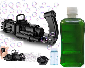 Akvanar Bubble Gun Electric toy+ 200 ml liquid bottle solution ...