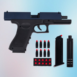 GEX Kids Toy Gun| Soft Bullets Pistol | Pull Back Action Ejecting ...