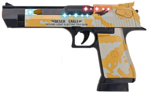 IndusBay Battery Operated light Sound musical Police Pistol Toy Gun ...