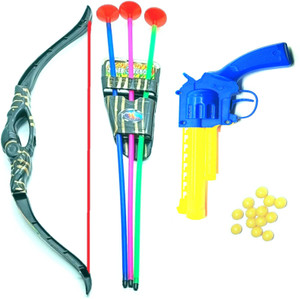 Dynamic Retail Global Gun Toys for Boys With Bullets, Archery Bow ...