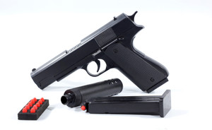 GEX KIds Soft Bullet Toy Gun Pistol | Pull Back Action With Jump ...