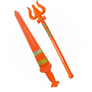 Banke Ji Enterprises Talwar / Sword, Shiv ji Trishul 2Pcs Battle Toy ...