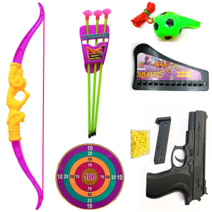 Dynamic Retail Global Gun Toys for Boys With Bullets, Archery Bow ...