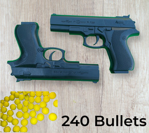 WHEELSQUARE Air Pistol magazine gun (pack of 2 guns) with 240 bullets ...