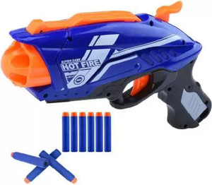 PBDeal Blaze Storm Hot Fire Shooting Toy Gun with 10 Soft Foam Bullets ...