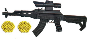 IndusBay M762 AK47 BB Toy Gun with Laser Target & 500 Plastic BB for ...