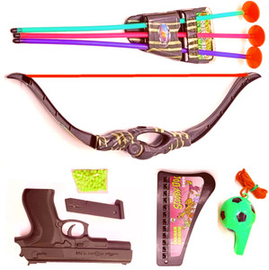 Dynamic Retail Global Gun Toys for Boys With Bullets, Archery Bow ...