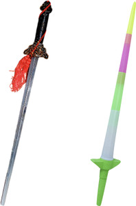 Geeju LED Light Glowing Sword Toy & Ninja Sword for Kids, Expandable ...