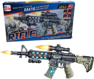 HALO NATION 20 Inches Light Sound Musical Toy Gun with Vibration Effect ...