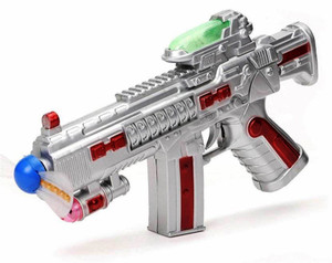 Just97 Space Gun Toy with LED Matrix Flashing Rotating Blades (MULTI ...