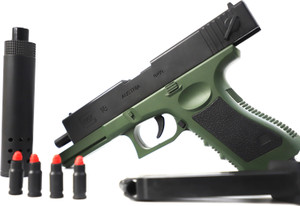 GEX Kids Toy| Soft Bullets Pistol | Pull Back Action Ejecting Magazine ...